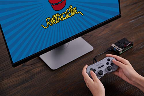 8Bitdo Sn30 Pro USB Wired Gamepad for Switch, Windows & Raspberry Pi(Gray Edition)