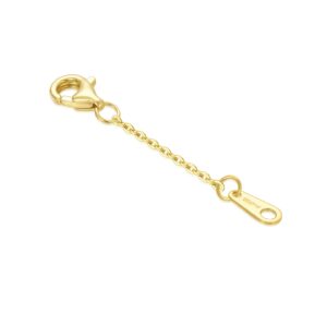 14k yellow gold 1" 2" 3" necklace bracelet extender chain, durable strong removable chain extender, solid gold adjustable extension chain for necklace bracelet anklet (style 3-2inch)