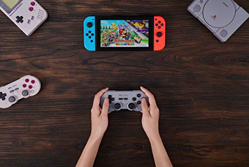 8Bitdo Sn30 Pro Bluetooth Controller for Switch/Switch OLED, PC, macOS, Android, Steam Deck & Raspberry Pi (Gray Edition)