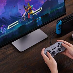 8Bitdo Sn30 Pro USB Wired Gamepad for Switch, Windows & Raspberry Pi(Gray Edition)