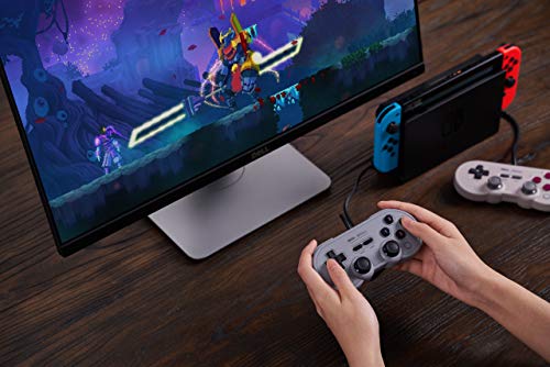 8Bitdo Sn30 Pro USB Wired Gamepad for Switch, Windows & Raspberry Pi(Gray Edition)