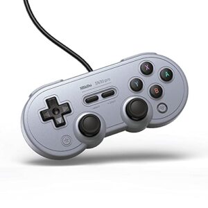 8bitdo sn30 pro usb wired gamepad for switch, windows & raspberry pi(gray edition)