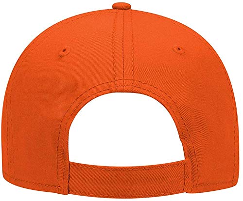 Ashen Fane 6 Panel Structured Low Profile Superior Cotton Twill Basic Baseball Hat, Orange