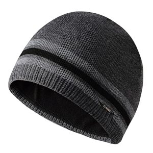 hirui knit beanie winter hats for men women kids-warm classic daily skull cap (gray)