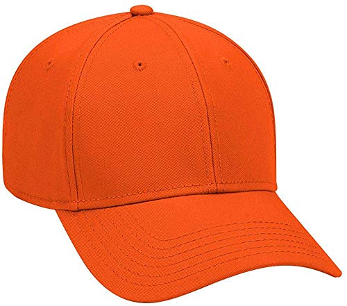 Ashen Fane 6 Panel Structured Low Profile Superior Cotton Twill Basic Baseball Hat, Orange