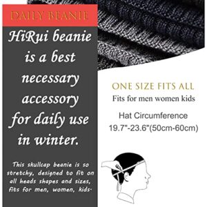 HiRui Knit Beanie Winter Hats for Men Women Kids-Warm Classic Daily Skull Cap (Gray)