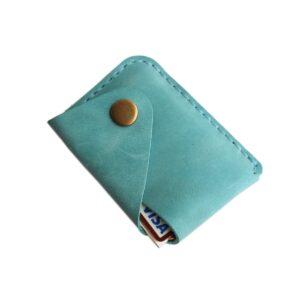 yan ta handmade genuine leather slim card case wallet front pocket card organizer