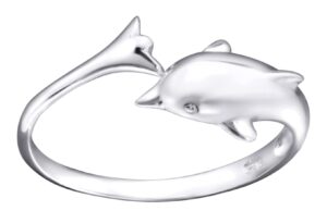 sae99 dolphin .925 sterling-silver toe ring (adjustable)