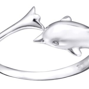 SAE99 Dolphin .925 Sterling-Silver Toe Ring (Adjustable)