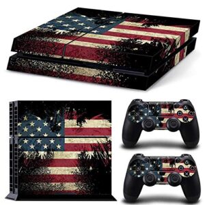 domilina ps4 skin set vinyl decal sticker for playstation 4 console dualshock 2 controllers - the flag of the united states