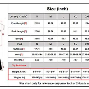 X-CQREG Cycling Jersey Men Set Bib Shorts Set Summer Mountain Bike Bicycle Suit Anti-UV Bicycle Team Racing Uniform Clothes (Black,X-Large)…