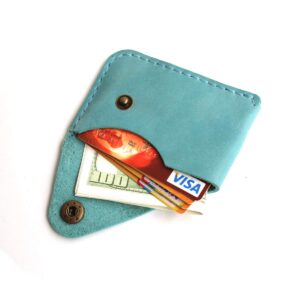 YAN TA Handmade Genuine Leather slim Card Case Wallet Front Pocket Card Organizer