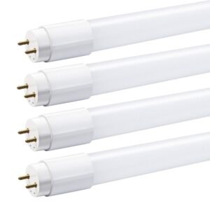 jimwhen 4 pack t8 led light tube bulbs, 2ft led nano tube light,9w (18w equiv), 5000k daylight,ballast bypass,single-ended power,milky cover,g13 fluorescent tube replacement lights