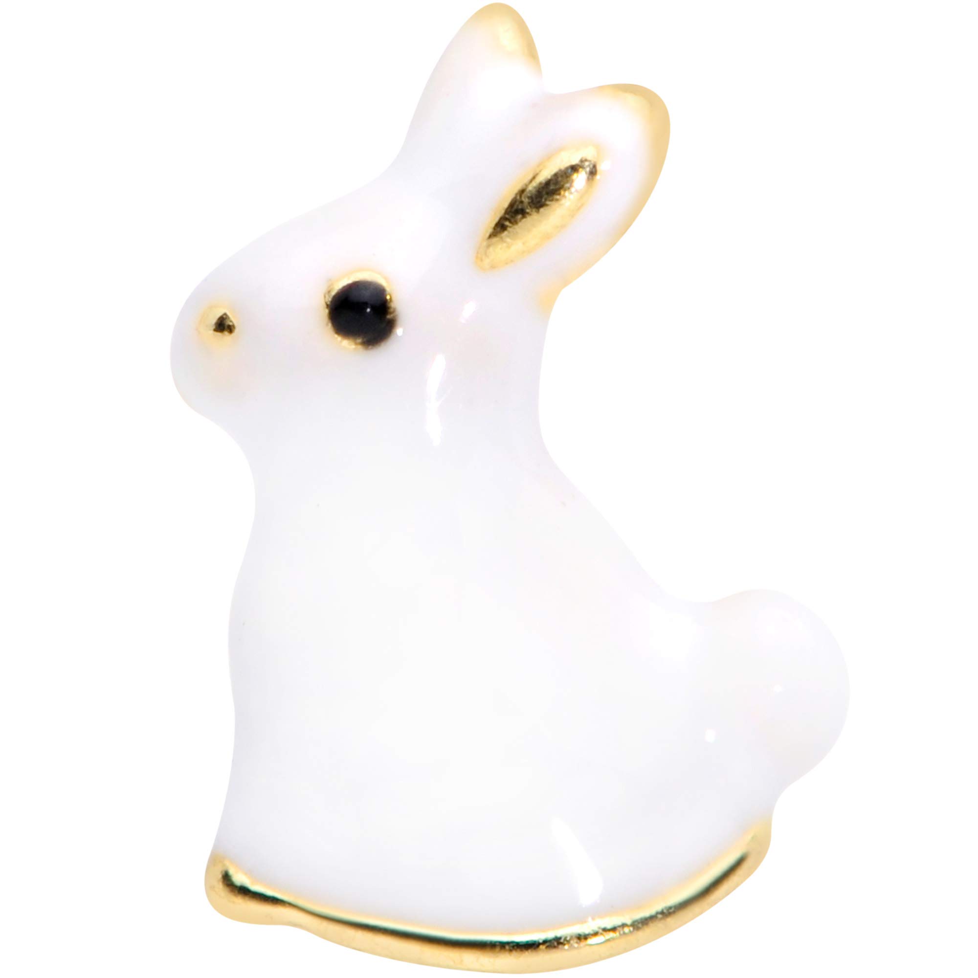 Body Candy Womens 20G Stainless Steel Nose Ring White Rabbit Nose Stud Nose Bone Body Piercing Jewelry 1/4"