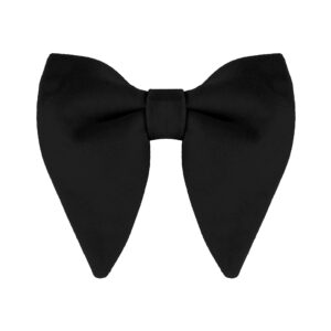 allegra k solid pre-tied bow ties for women men formal party prom bowties velvet one size black