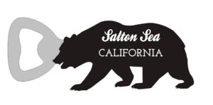 salton sea california camping souvenir bear bottle opener