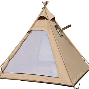 wintent waterproof cotton canvas teepee tent with stove hole for 2-3 persons