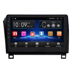 yulu android 10 car stereo head unit for toyota tundra 2007 to 2013 and sequoia 2008 to 2018 car radio gps navigation multimedia player with carplay/bluetooth