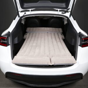 evfit am-1 car air bed travel inflatable mattress suv back seat portable beds for adults camping with 2 air neck pillows compatible tesla all 5 seat car(64), 5-7 seats