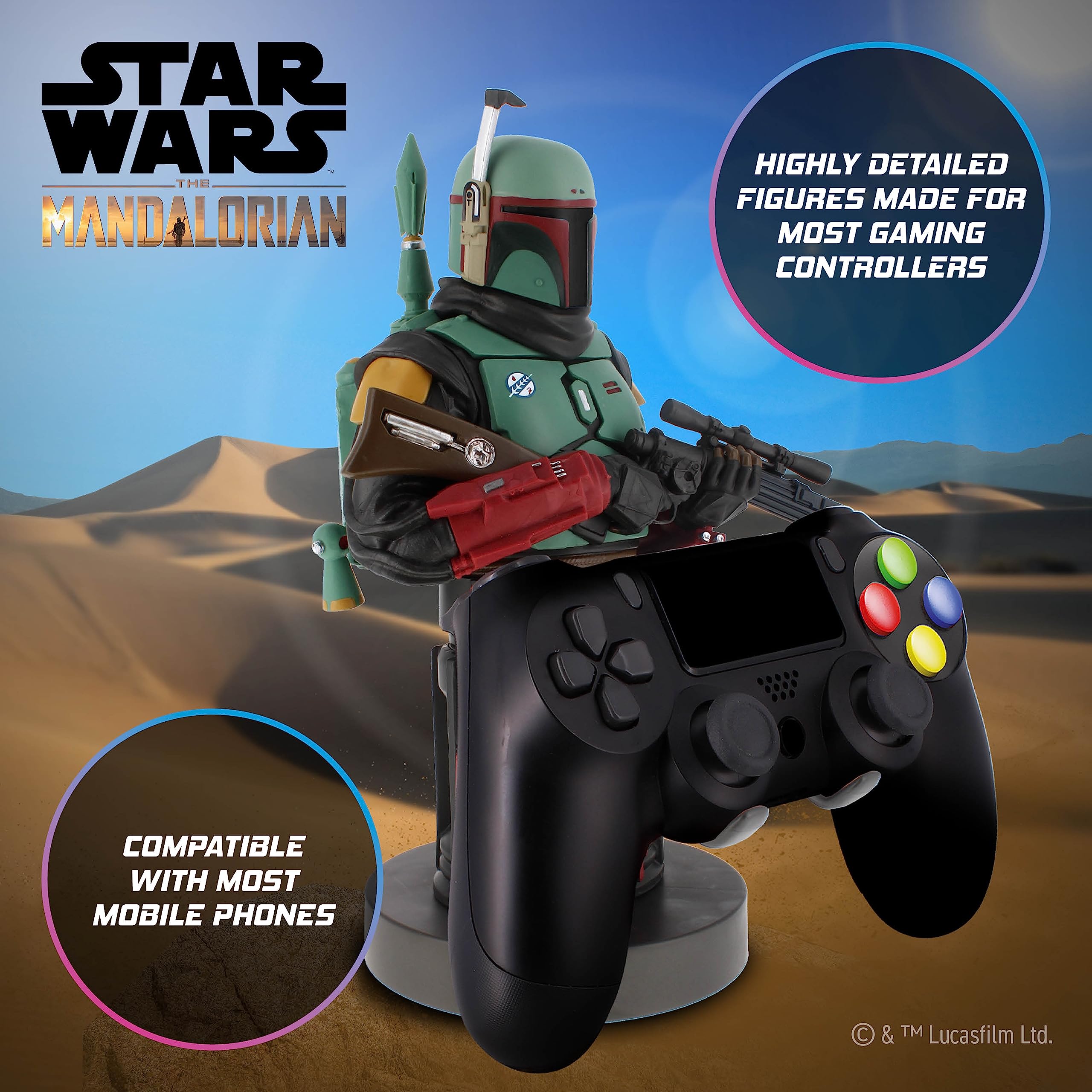 Cableguys Boba Fett The Mandalorian CableGuy Gaming Controller Phone Holder Stand (PS5)