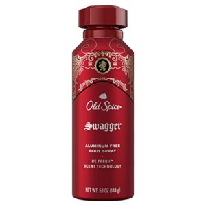 old spice old spice aluminum free body spray for men, swagger, 5.1 oz, 5.1 ounce