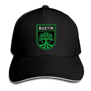 a-ustin fc unisex adult baseball cap golf baseball cap adjustable sandwich cap black