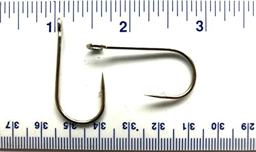 100 Gerry's Tackle 9171 6X Strong Nickel Plated Open Eye Siwash Hooks Size 1/0