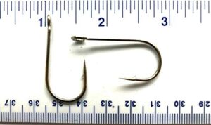 100 gerry's tackle 9171 6x strong nickel plated open eye siwash hooks size 1/0