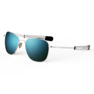 randolph usa | 23k white gold classic aviator sunglasses for men or women polarized 100% uv