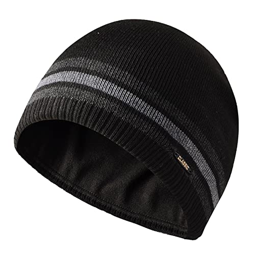 HiRui Knit Beanie Winter Hats for Men Women Kids-Warm Classic Daily Skull Cap (Black)