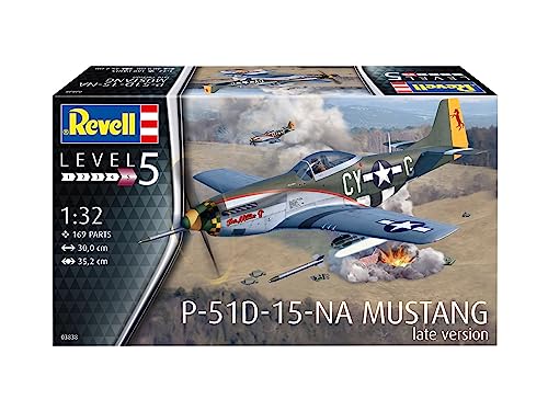 Revell 03838 P-51D-15-NA Mustang Late Version 1:32 Scale Unbuilt/Unpainted Plastic Model Kit