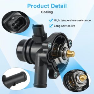 WMPHE 55565336 Engine Coolant Thermostat Housing Assembly Compatible with 2011-2016 Chevy Cruze Limited 1.4L Replace OEM 55565336 55579010 902-808