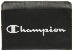 champion unisex adult graphic card case wallet, oxford grey/black, one size us