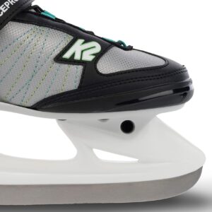 K2 Alexis Ice Pro White Grey Teal Womens Ice Skates - White/Gray/Teal / 7.0