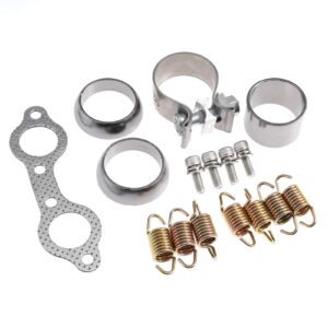 exhaust manifold gasket spring rebuild kit with clamp for polaris ranger rzr 800 2008-2010 replaces 3610047 7041687 7041804 5811511