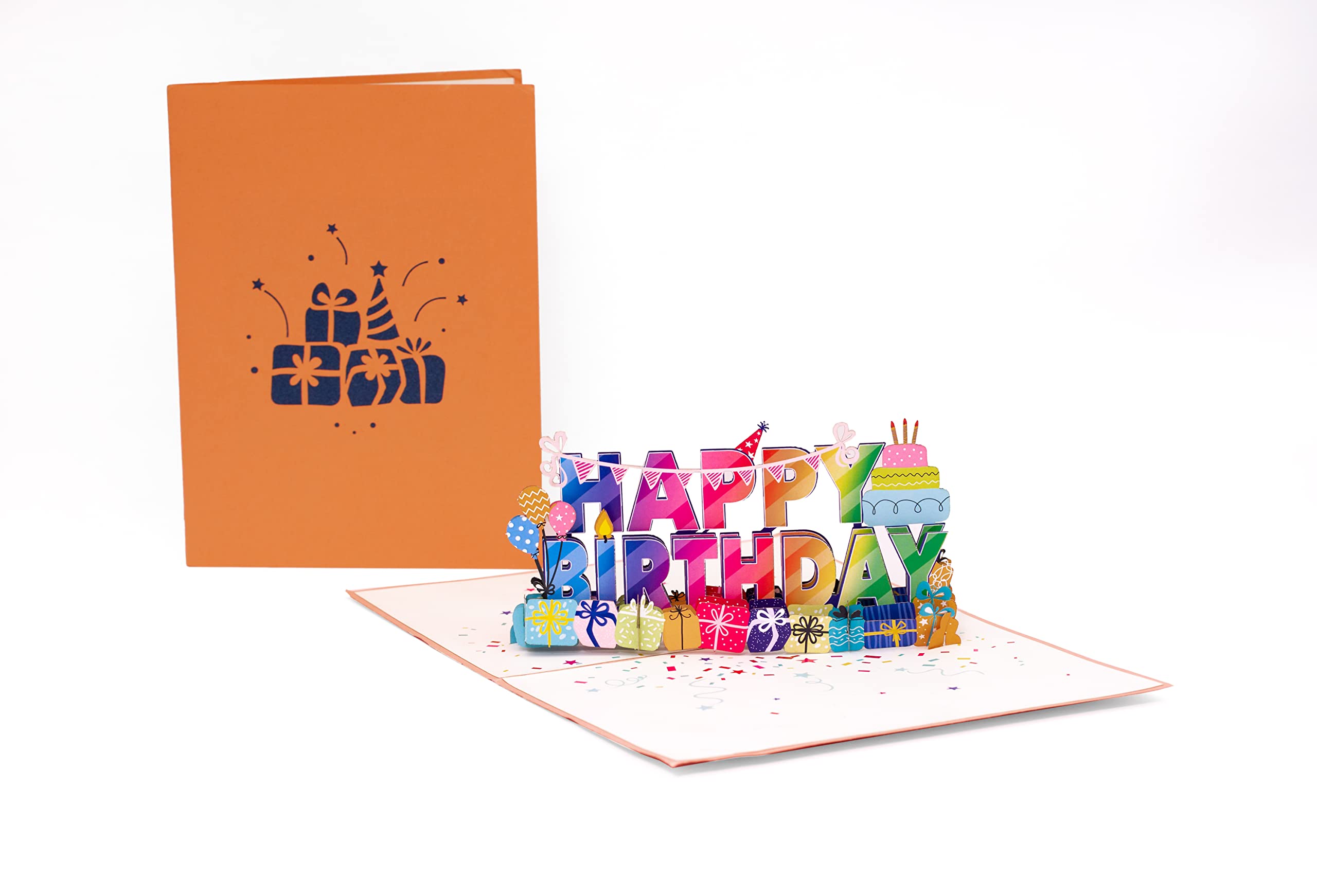 Rykamia Happy Birthday Pop Up Card With Envelop, 3D Birthday Card, Deluxe Birthday Card For Her, Pop Up Birthday Cards for Women, Birthday Greeting Card, Birthday Card For Him, Feliz Cumpleanos Abuela