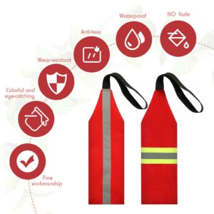 2 Pieces Safety Travel Flag for Kayak Red Canoe Safety Flag with Webbing for Kayak Canoes Towing Warning Flag Safety Accessories Flag Sign Kit Reflective