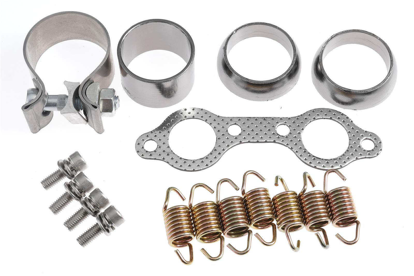 Exhaust Manifold Gasket Spring Rebuild Kit with Clamp for Polaris Ranger RZR 800 2008-2010 Replaces 3610047 7041687 7041804 5811511