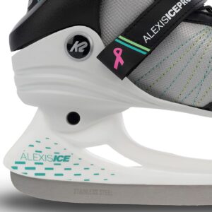 K2 Alexis Ice Pro White Grey Teal Womens Ice Skates - White/Gray/Teal / 7.0