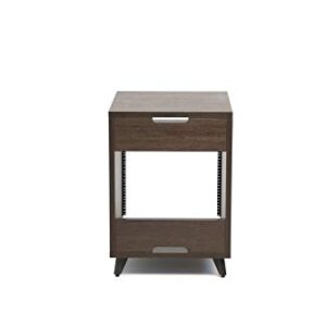 Gator Frameworks Elite Series 10U Studio Rack Desk with Slide-Out Tray and Rear Cable Passthrough; Dark Walnut Finish (GFW-ELITEDESKRK-BRN)