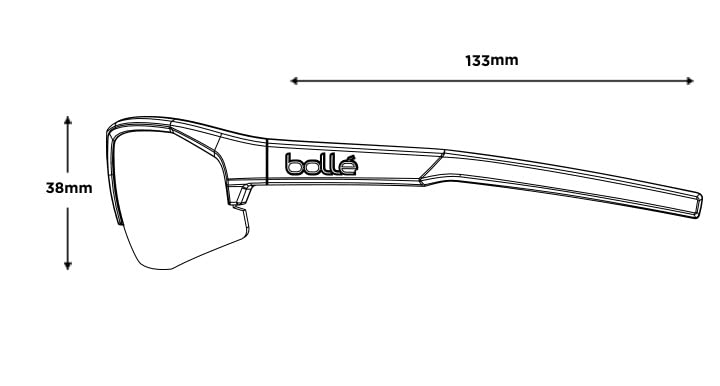 bollé BS004003 Bolt 2.0 S Sunglasses, Black Shiny - TNS