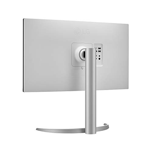 LG 27UP850-W Monitor 27” UHD (3840 x 2160) IPS Display, VESA DisplayHDR 400, DCI-P3 95% Color Gamut, USB-C,3-Side Virtually Borderless Display, Height/Pivot/Tilt Adjustable Stand - Silver