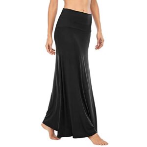 american trends womens maxi skirts long skirt for women high waist maxi dresses black medium