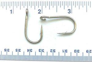 100 gerry's tackle 9171 6x strong nickel plated open eye siwash hooks size 1