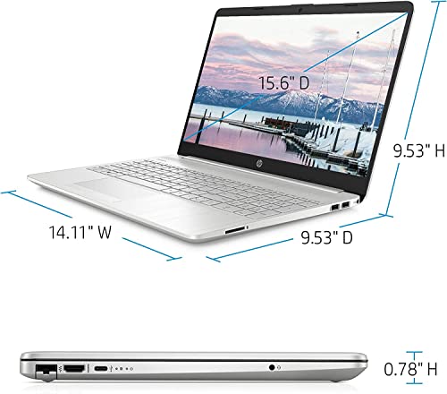 HP 2023 15.6 HD Laptop for Business and Student, AMD Ryzen 3 3250U(Up to 3.5GHz), 16GB RAM, 1TB HDD+256GB SSD, Ethernet, WiFi, Fast Charge, HDMI, w/Ghost Manta Accessories, Natural Silver