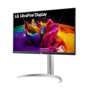 LG 27UP850-W Monitor 27” UHD (3840 x 2160) IPS Display, VESA DisplayHDR 400, DCI-P3 95% Color Gamut, USB-C,3-Side Virtually Borderless Display, Height/Pivot/Tilt Adjustable Stand - Silver