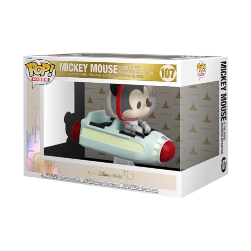 Funko POP Ride Super Deluxe Disney: Walt Disney World 50th - Mickey at The Space Mountain Attraction, Multicolor, Standard, (45343)