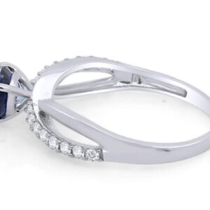 AFFY 1 1/4 Carat Simulated Tanzanite & White Sapphire Infinity Ring Jewelry Gift for Women in 14k White Gold Plated Brass (White Color, Clarity, VVS1-VVS2, 1.25 Cttw) - 10