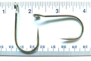 100 gerry's tackle 9171 6x strong nickel plated open eye siwash hooks size 4/0