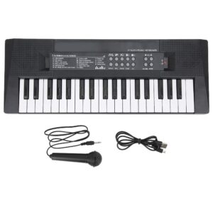 37 key electric keyboard piano electronic digital piano educational musical instrument with microphone recording function portable piano keyboard teaching for beginners boys and girls